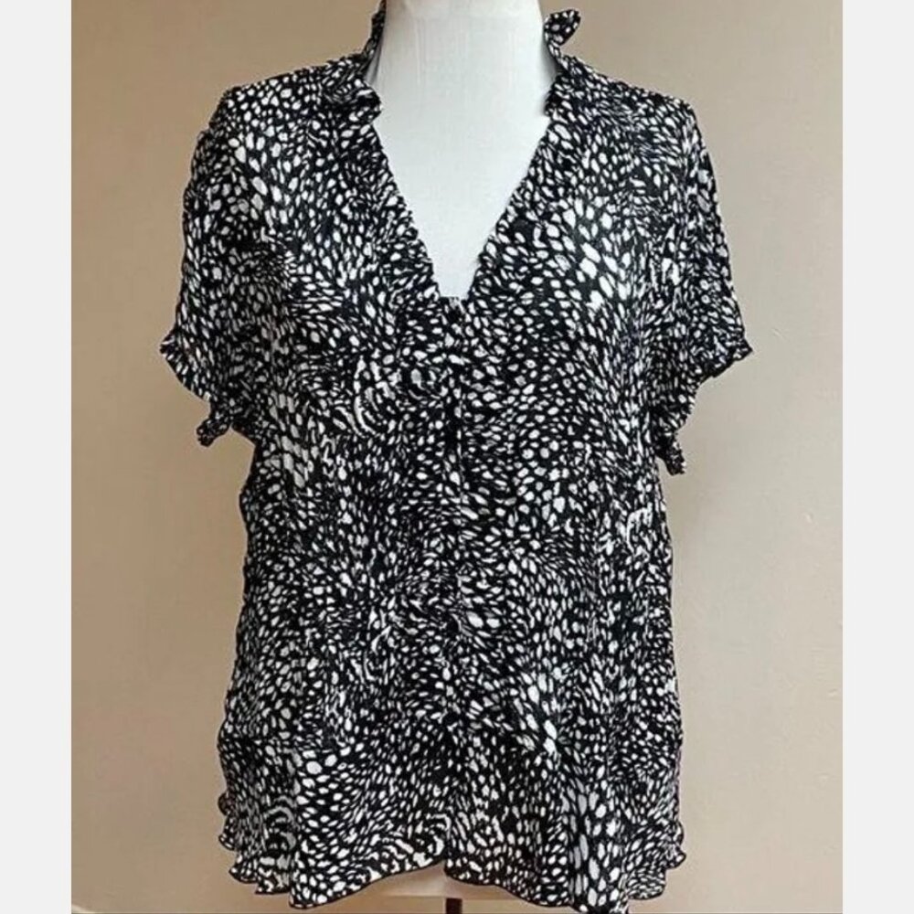Allison Taylor Woman Sz 24 Beautiful Blouse Top Crink… - Gem